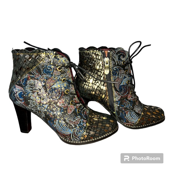 Spring Step | Shoes | Lartiste By Spring Step Metallic Leather Boots ...